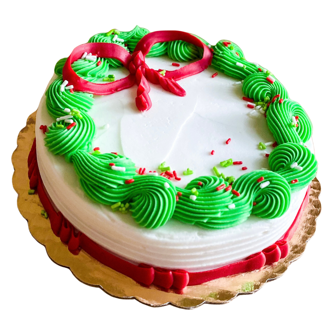 Merry & Bright Wreath Cake – Baker Maid | Wholesale & White Label Bakery